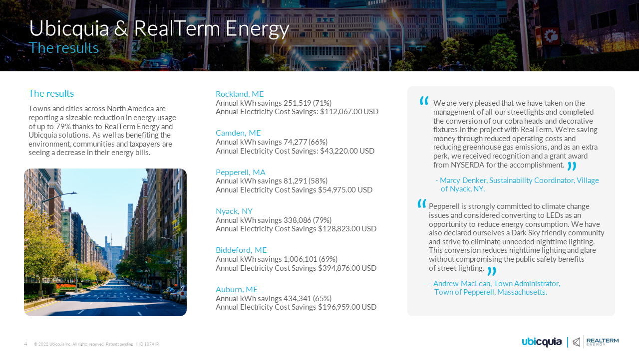 RealTerm Energy & Ubicquia: Reducing Streetlight Energy Consumption By 67% In 30 Cities - RTE ...